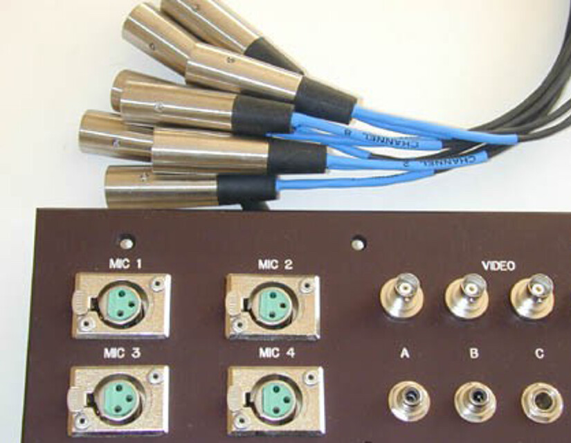 30ft Custom Patch Panel Audio Wall Plate PowerCon, RJ45, Speakon, XLR,1 ...