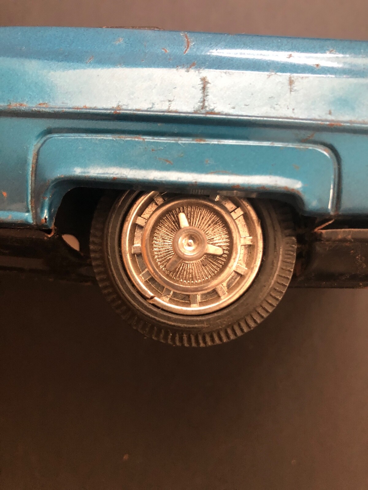 Vintage tin car Japan cadillac blue battery operated convertible toy ...