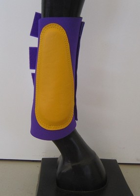 Horse Splint or Brush Boots Purple & Yellow AUSTRALIAN MADE Choose your ...