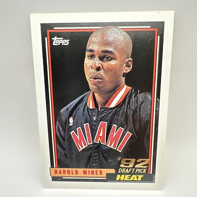 1993 Harold Miner Topps Basketball '92 Draft Pick #278 Rookie | eBay