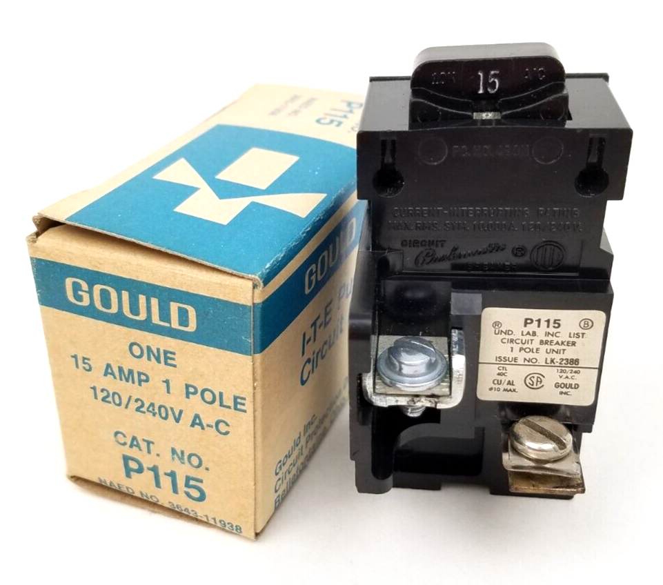P115 Gould ITE 15 Amp Pushmatic Circuit Breaker *Next Day Option* NEW ...