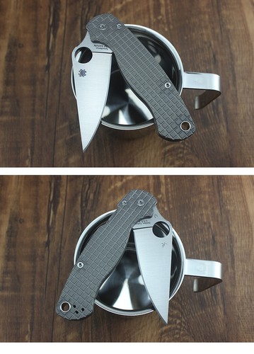 2PCS Titanium Handle Patch For Spyderco Paramilitary Folding Knife Gift ...