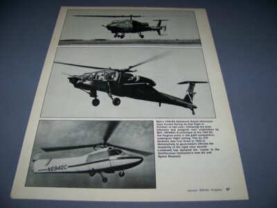 YAH-63 & YAH-64 "FIRST FLIGHT"..HISTORY/DETAILS/PHOTOS.. (351V) | eBay