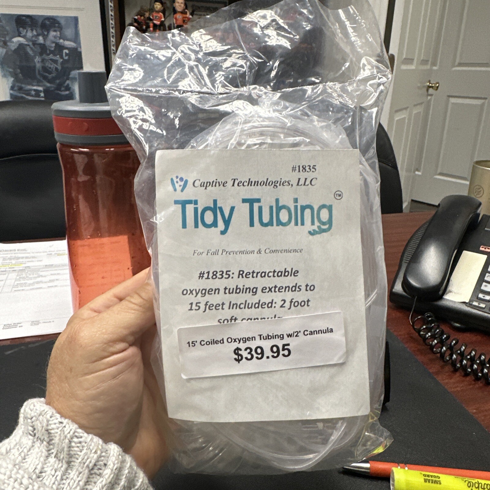 Tidy Tubing Retractable Oxygen Tubing Extends to 15 feet Included: 2 ...