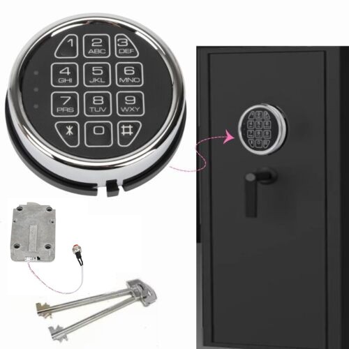Stack-On Gun Safe Lock Solenoid Lock with 2 Override Keys Chrome ...