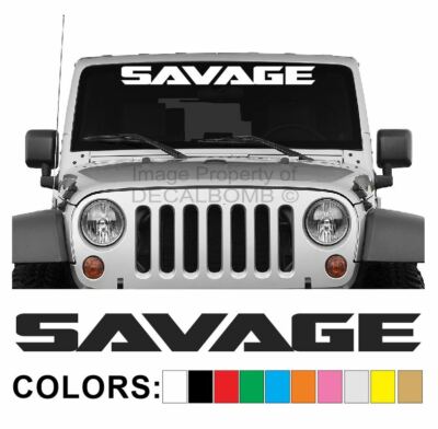 Savage Windshield Decal Sticker Vinyl Boost Import wrx Car Turbo Diesel ...