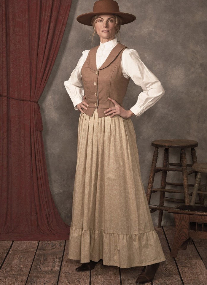 McCall's 1883 Series Historical Western Costume Vest Blouse Skirt ...