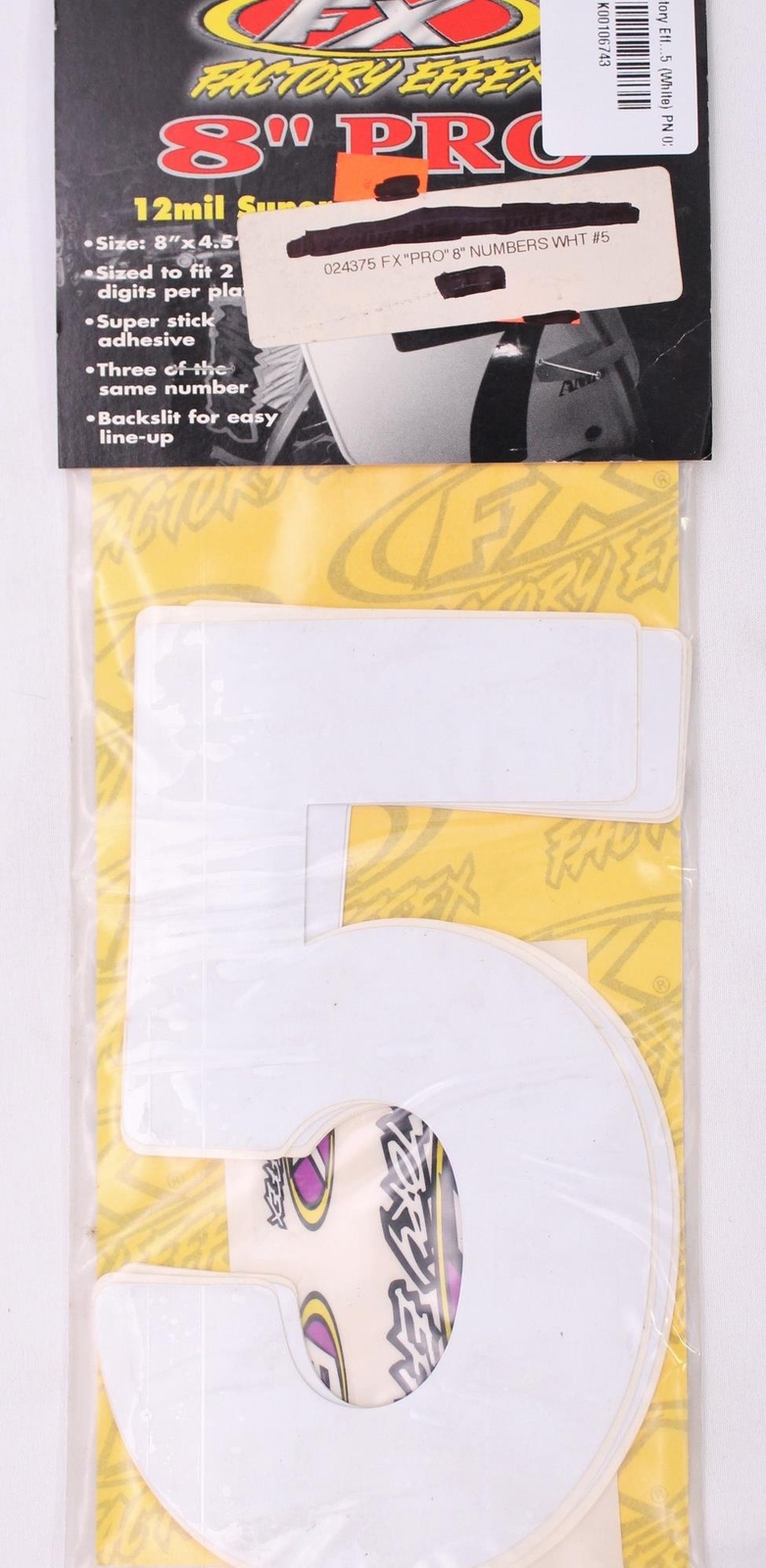 Factory Effex - 02-4375 - Pro Numbers 8in., No. 5 - White for sale ...