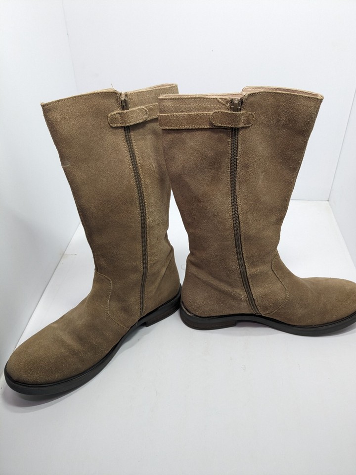 Lands End Tan Suede Buckle Boot Trainers Size 6 | eBay