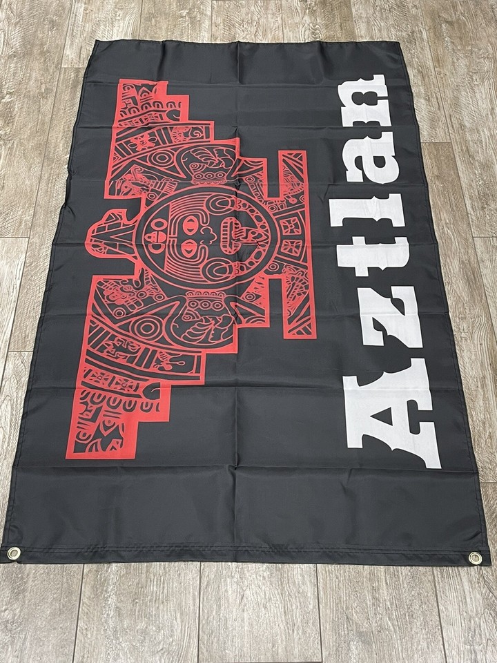 Aztlan Flag 3x5ft UFW Union Eagle Logo Huelga Cali Bay Azteca Lowrider ...