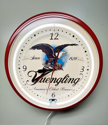Yuengling - America's Oldest Beer- Bald Eagle - Neon Clock - Original ...