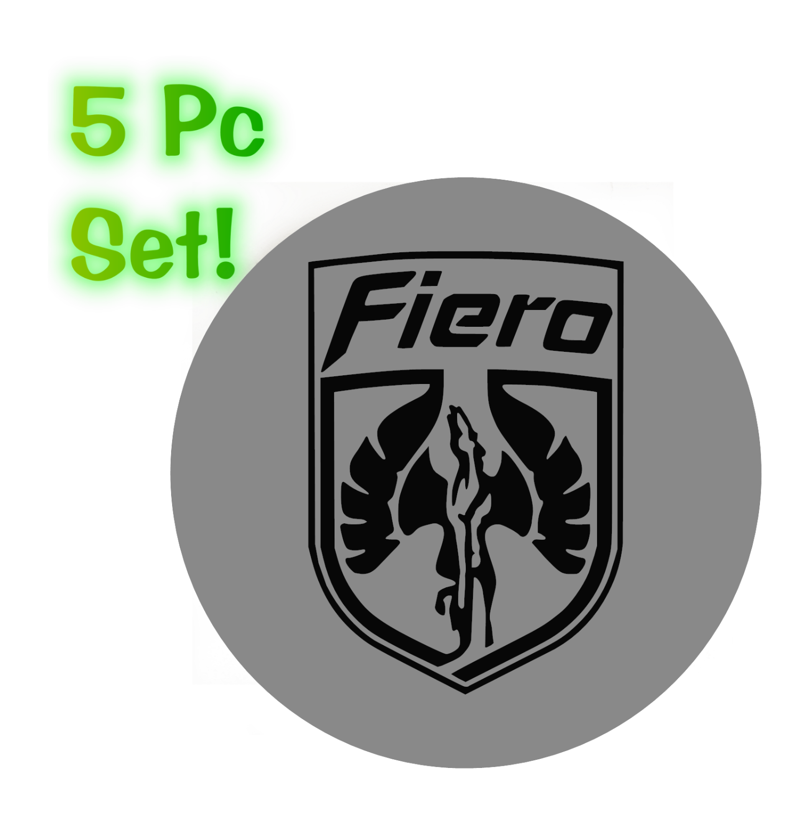Fiero Wheel Center Cap Overlay Decals Choose your Colors 5 in a SET | eBay