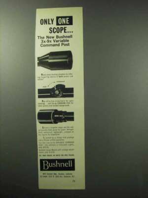 1960 Bushnell 3x-9x Variable Command Post Scope Ad | eBay