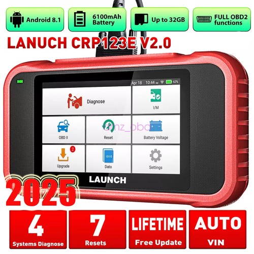 🔥Launch CRP123E V2.0 OBD2 Scanner ENG ABS SRS AT TPMS EPB Diagnostic ...