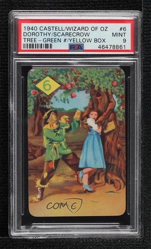 1940 Wizard of Oz Yellow Box Green Number Dorothy Scarecrow With Tree ...