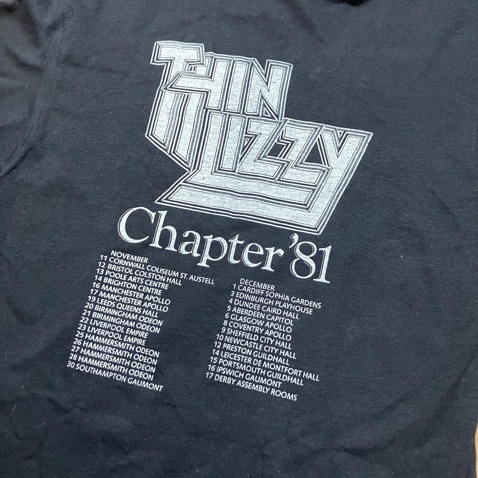 Vintage Thin Lizzy Renegade Tour 1981 Black Band t shirt 80s Large ...