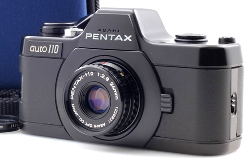 〖N MINT+++〗 Pentax Auto110 Auto 110 SLR Film Camera 24mm f/2.8 Lens ...