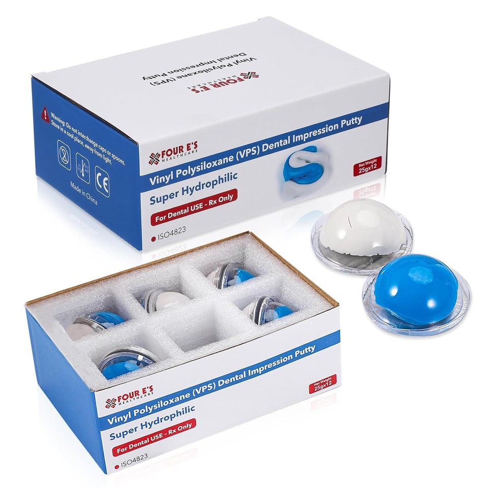 New Dental Impression Putty Fast Set 800g VPS Putty (400g Base & 400g ...
