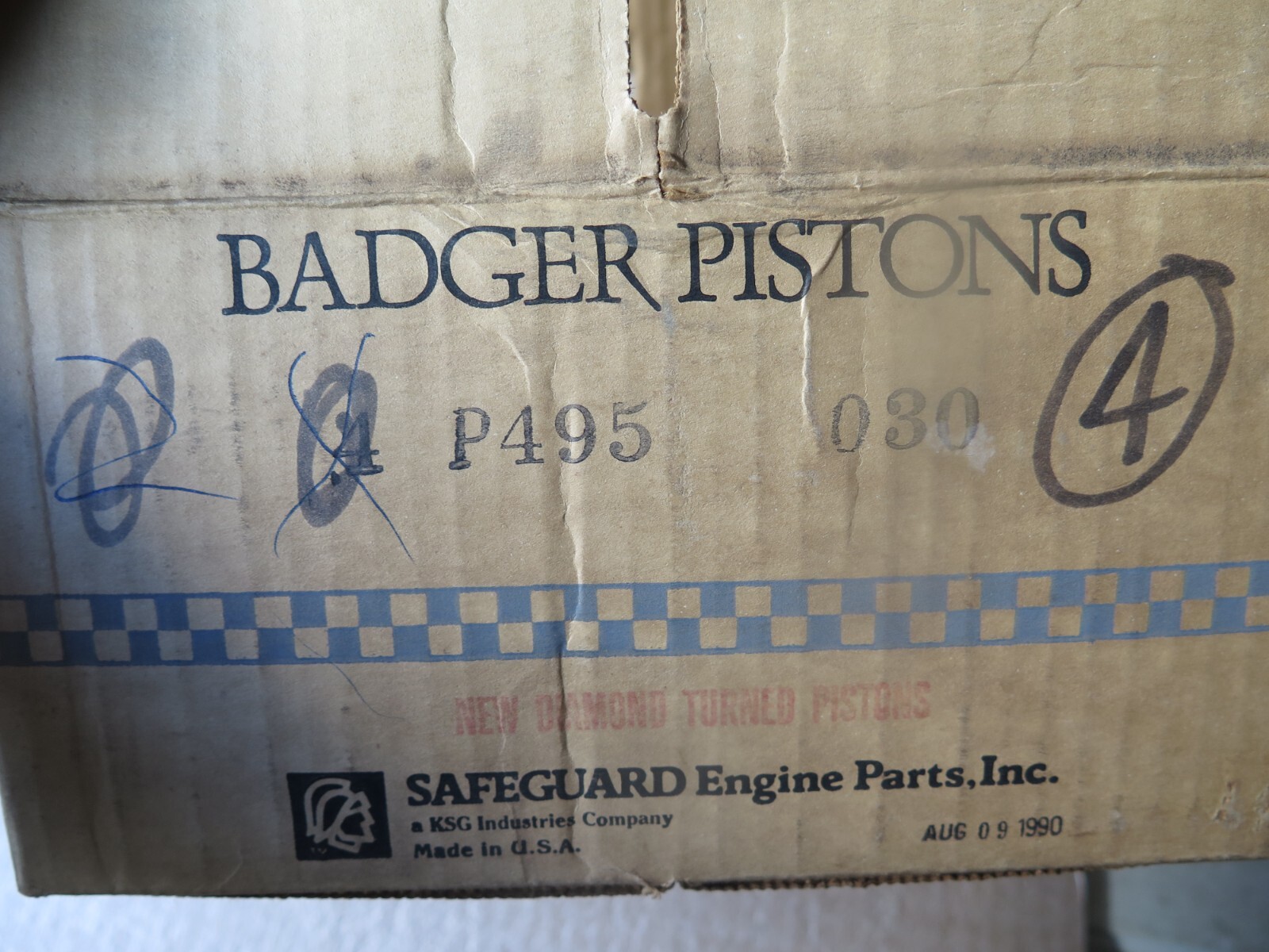 Badger P495 .030 Pistons Set of 4. Fits: GM L4 2.5L 1981-83 (17B1) | eBay