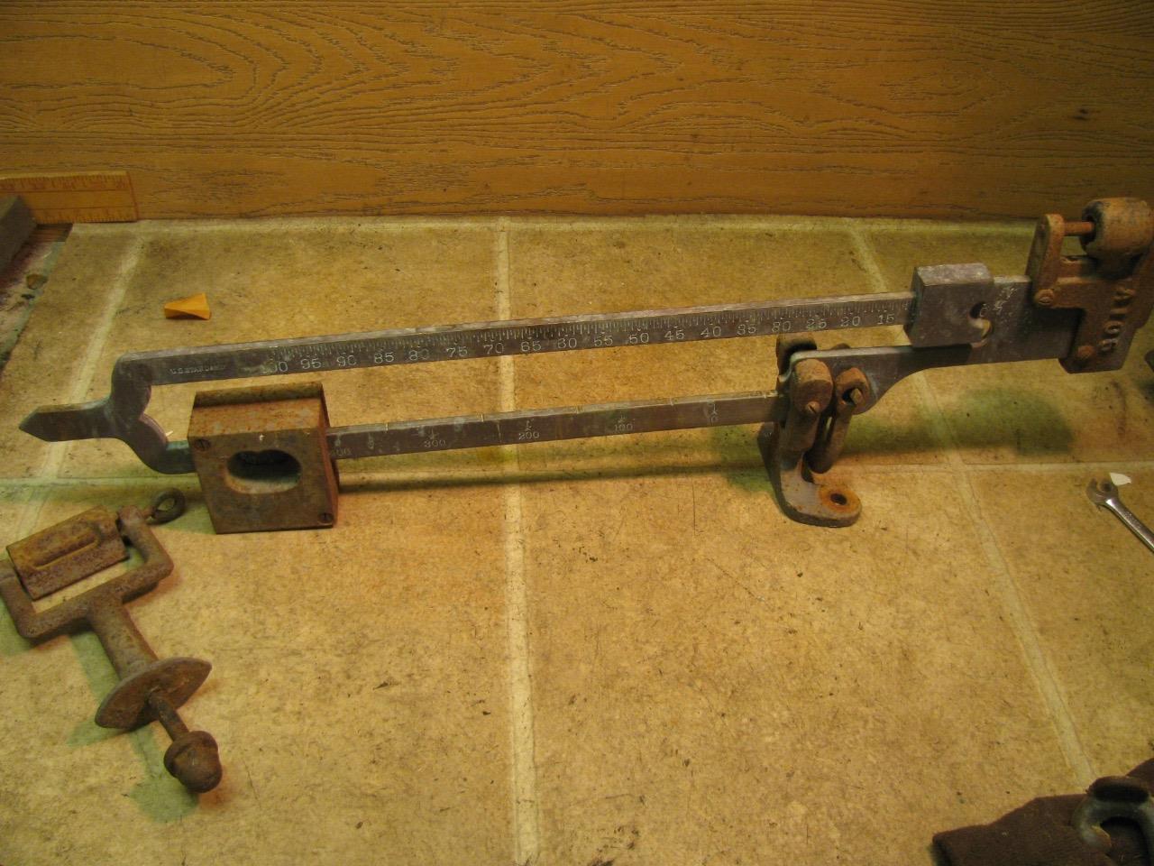 Vintage US Standard Scale Brass Double Balance Beam 500 Lb Platform ...