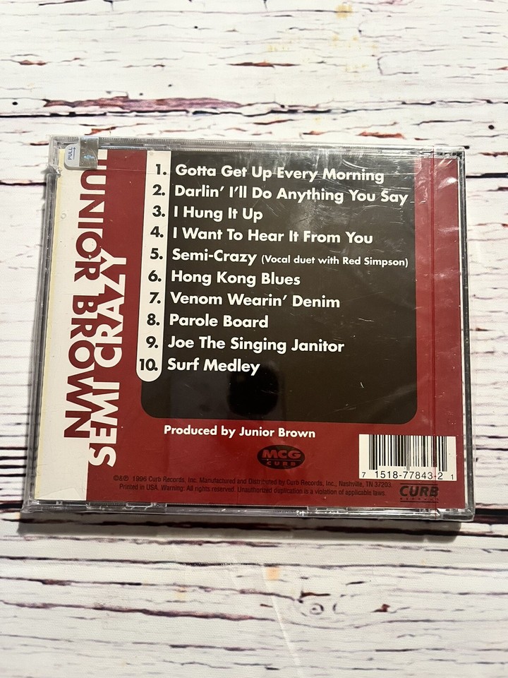Semi-Crazy by Junior Brown (CD, 1996) Brand New Factory Sealed Country ...