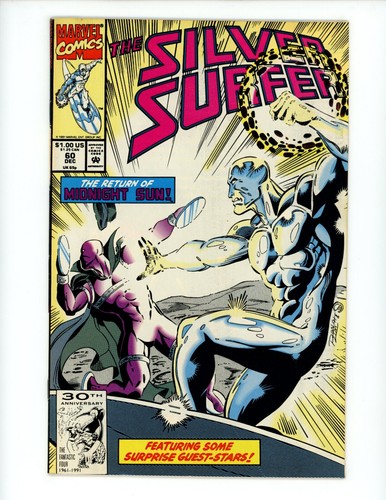 Silver Surfer #60 Comic Book 1991 FN/VF Ron Lim Marvel Comics Direct | eBay