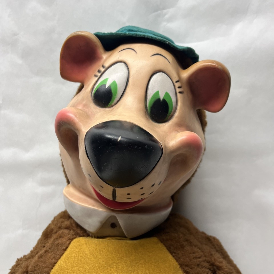 Vintage Huge Knickerbocker Toy Huckleberry Hound Rubber Face Plush Yogi ...