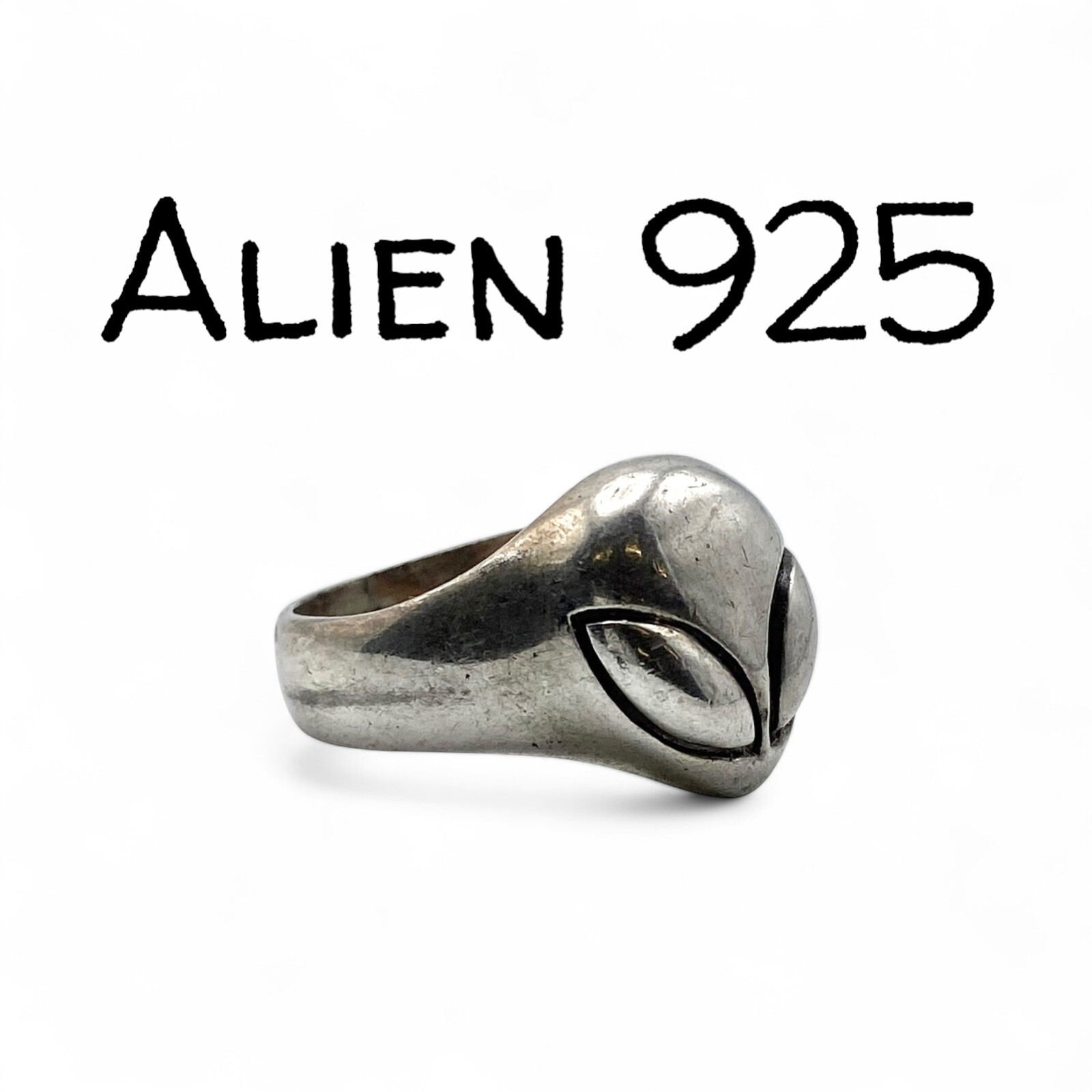 "Alien" Silver 925 Stamped Vintage Ring Size 8 From J… - Gem