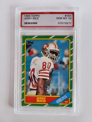 Jerry Rice 1986 Topps Rookie Card #161 PSA/DNA 10 | eBay