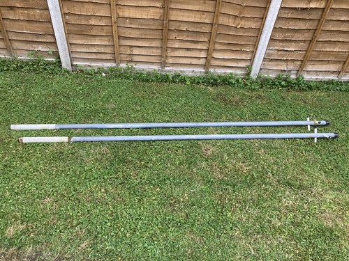 2.4m Galvanised Heavy Duty Clothes Washing Line Post Poles (Pair) | eBay UK