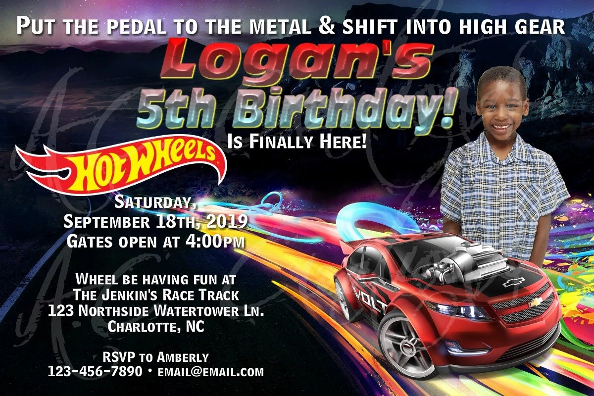 Hot Wheels Invitation Template