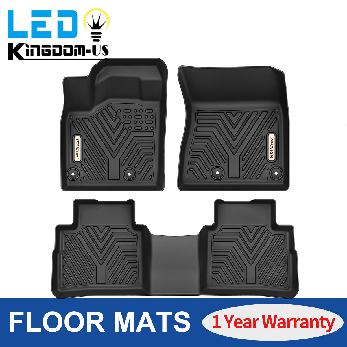 3D Mold Floor Mats for 2021-2026 Nissan Rogue All Weather TPE Rubber ...