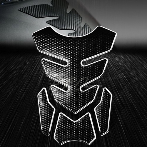 3D 4-Piece Customize Fuel/Gas Tank Pad Decal/Sticker Perforated Black ...