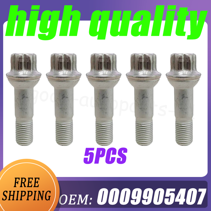 5Pcs For Benz ML350 S500 GLK350 S550 CL500 GL450 Wheel Lug Bolts Nuts ...