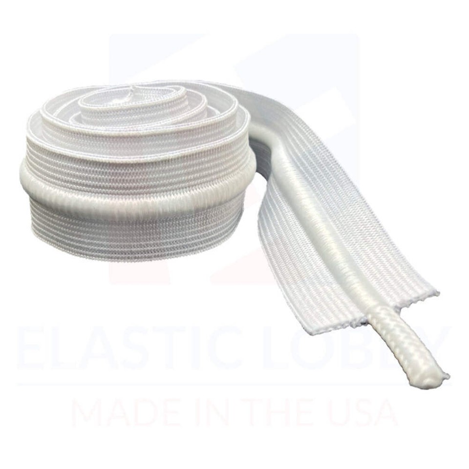 1.25" (32mm) White Drawcord Elastic - US Made | eBay