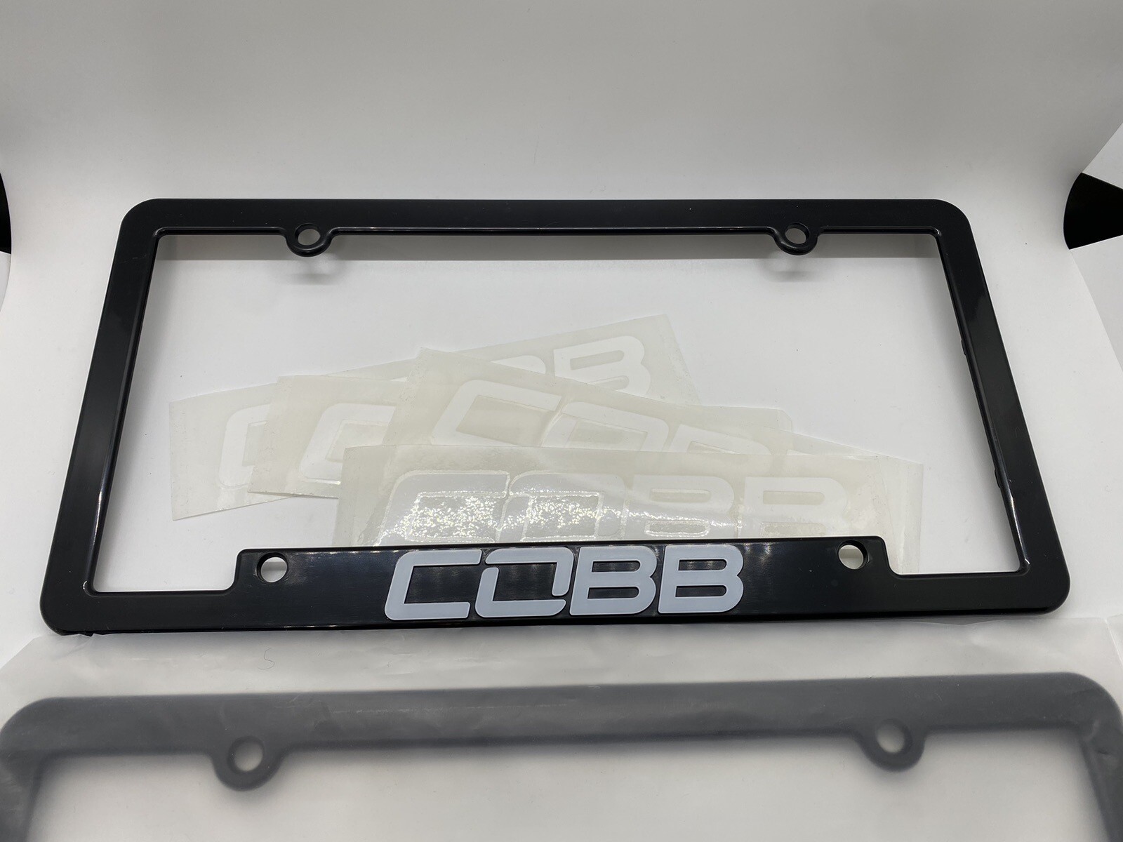 2 NEW COBB TUNING BLACK LICENSE PLATE FRAMES & 6 Decal Stickers | eBay