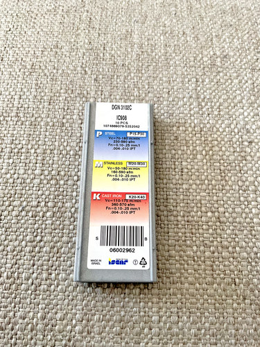 DGN 3102C IC908 ISCAR 10 INSERTS FACTORY PACK | eBay