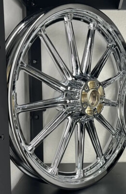 Harley Dyna 2000 Up FRONT FXDL LOWRIDER 13 SPOKES Chrome Wheel 1” Axle ...