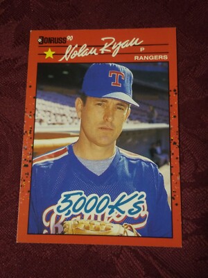 1990 Donruss Nolan Ryan Error Card w/ No. 665 On Back Instead Of No ...