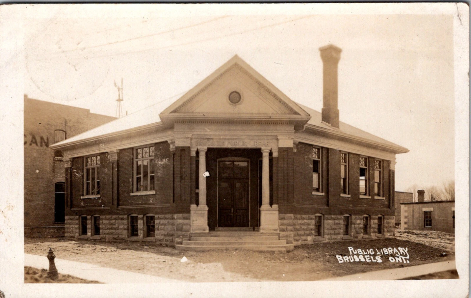 BRUSSELS ONTARIO CANADA PUBLIC LIBRARY 1911 OLD REAL PHOTO POSTCARD | eBay