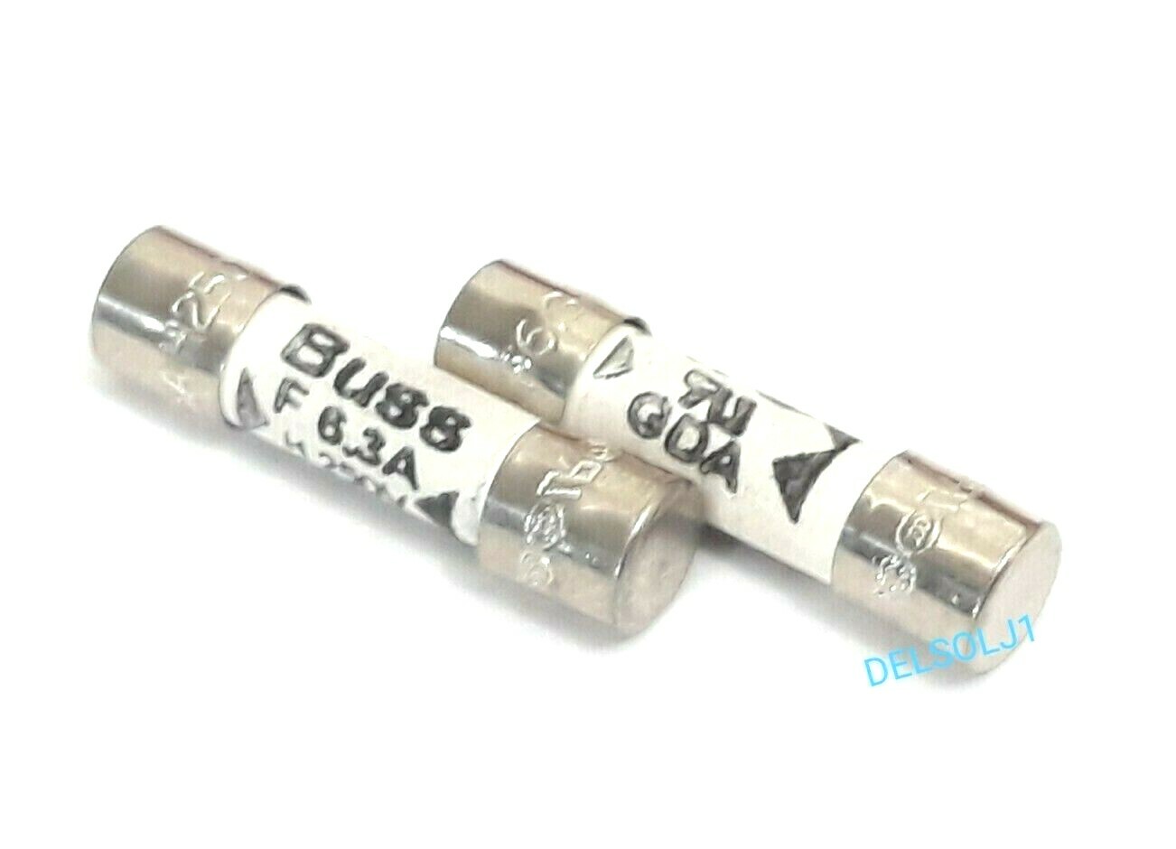 SET OF 2 BUSS GDA F 6.3A H 250V F6.3AH250V BUSSMANN FUSES 5mm X 20mm 6. ...