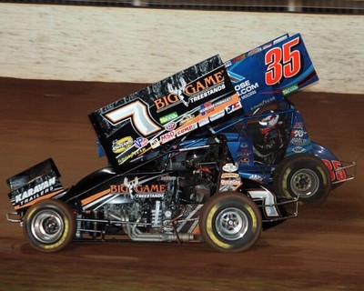 CRAIG DOLLANSKY #7 BIG GAME WoO SPRINT CAR RACING ON TRACK 8X10 GLOSSY ...