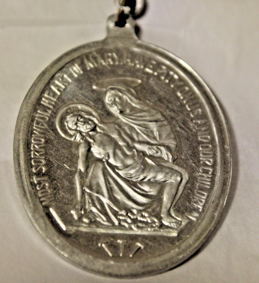 Vtg. Catholic Christian Mothers Pin Mary/Jesus & St. Joseph Holding ...