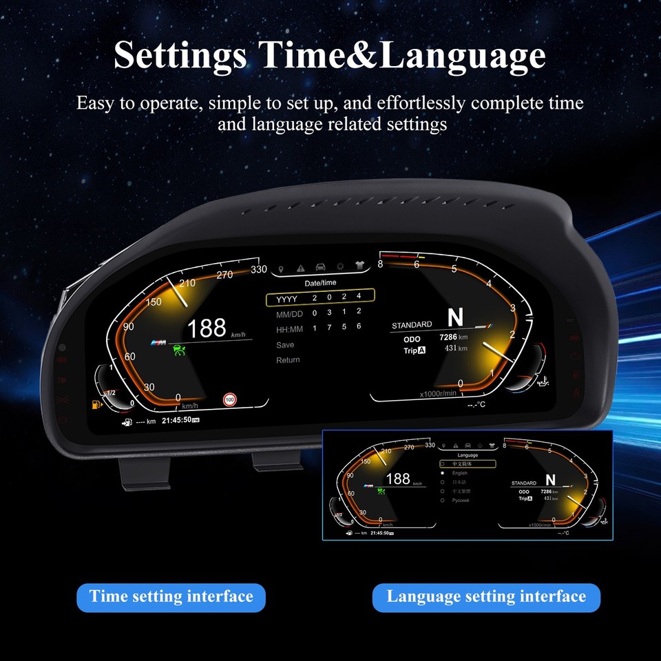 Instrument Cluster BMW 6/7 Series F06/F12/F13/F01/F02/F03 Speedometer ...