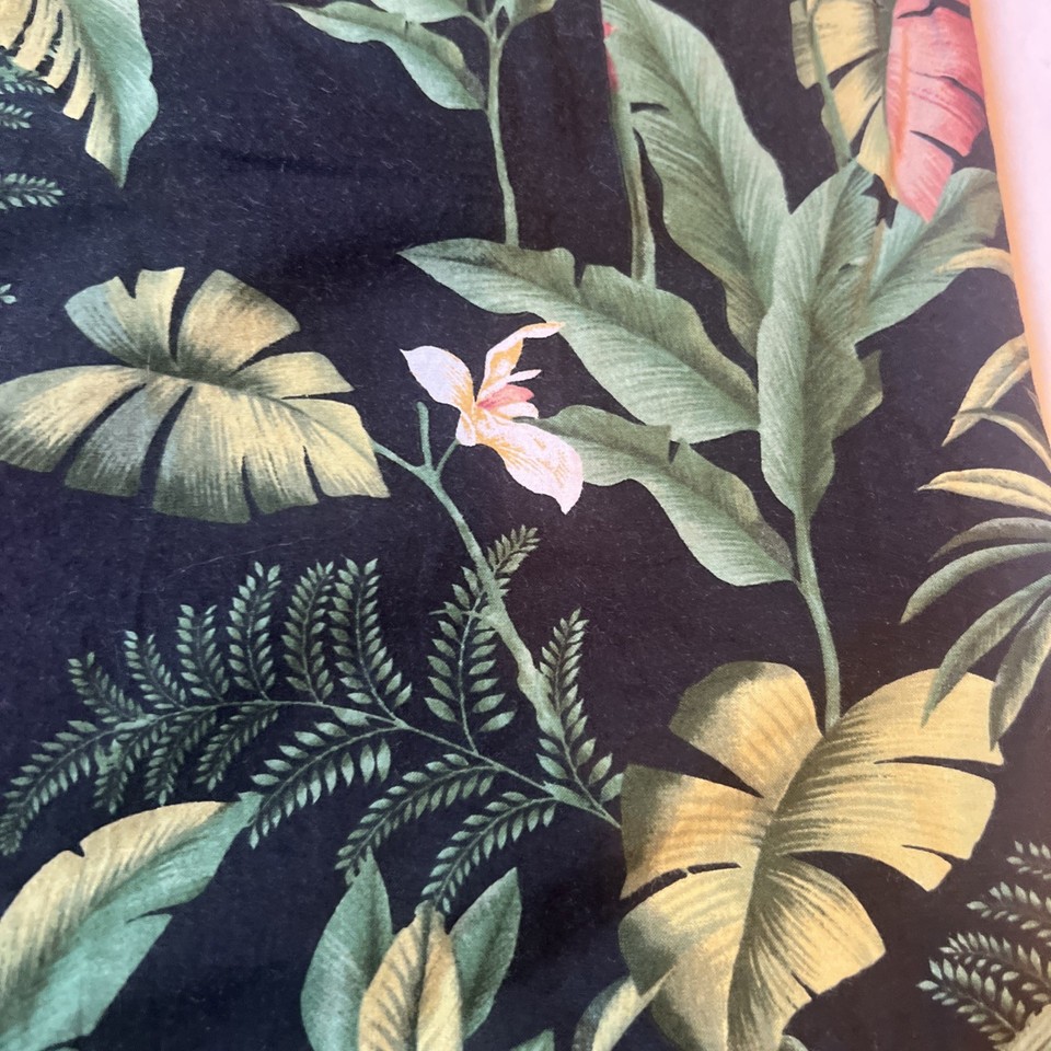 Tori Richard Aloha Hawaiian Palm Trees Flowers Button Up Pocket Shirt ...