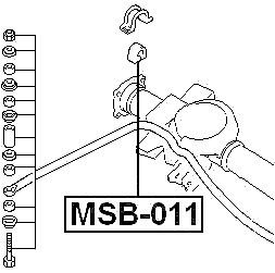 MSB-011 Febest REAR STABILIZER BAR BUSH D23 MB338594, MR267684 | eBay ...