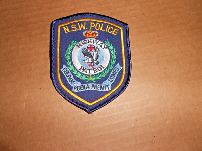NSW POLICE HIGHWAY PATROL CULPAM POENA PREMIT COMES PATCH -NOS #5 | eBay