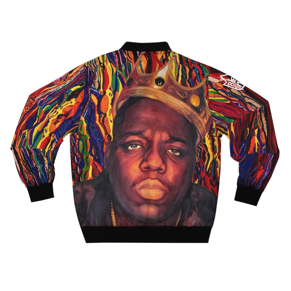 Notorious BIG Coogi Print Men's Bomber Jacket - Biggie Smalls Flight ...