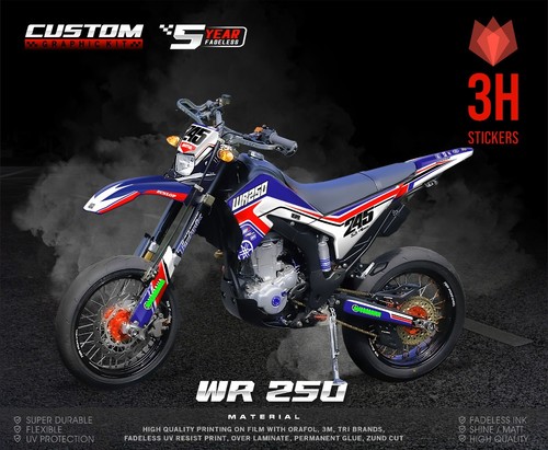 Custom graphics for Yamaha WR250X WR250R All years Decals Stickers full ...