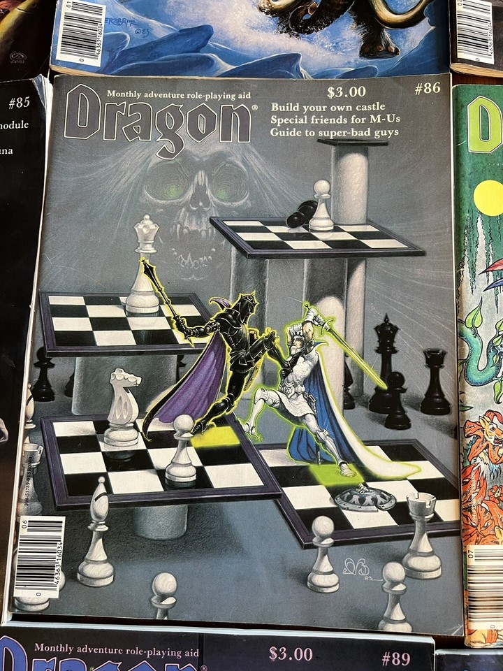 Dragon Magazine Vintage Dungeons and Dragons D&D #80 81 82 83 85 86 87 ...